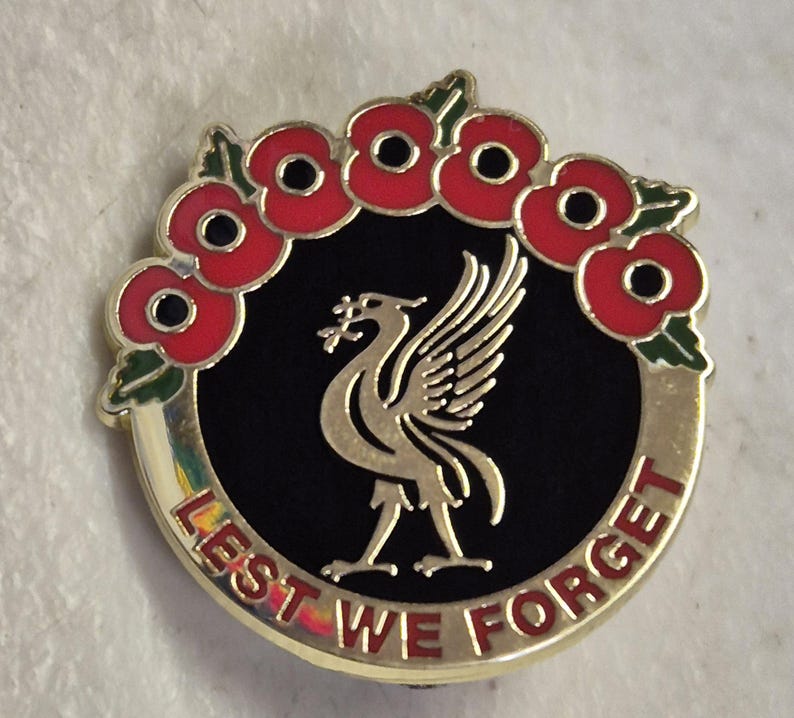 Liverpool Pin Badge - Lest We Forget - Etsy