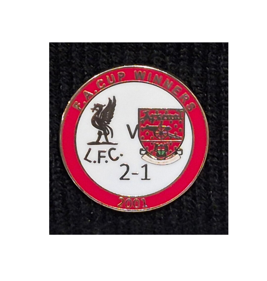 Liverpool Pin Badge - FA Cup Final Winners Badge - 2001 V Arsenal - Etsy