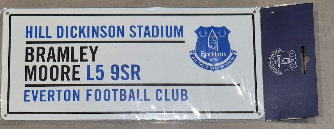 Everton Bramley Moore Street Metal Sign - Etsy UK
