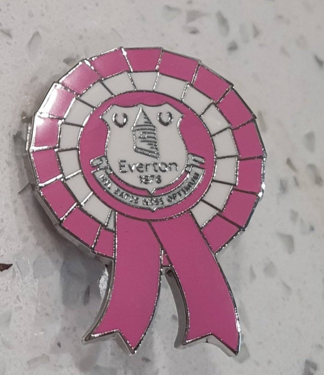 Everton Official Rosette Pin Badge - Pink and White - Etsy