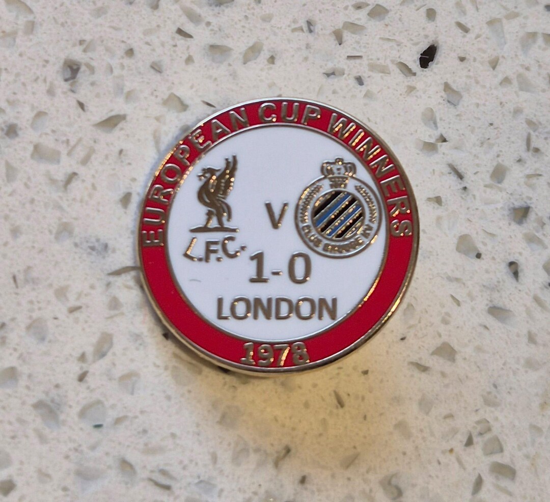 Liverpool Pin Badge - Euro Cup Winners - Liverpool V Club Brugge London ...