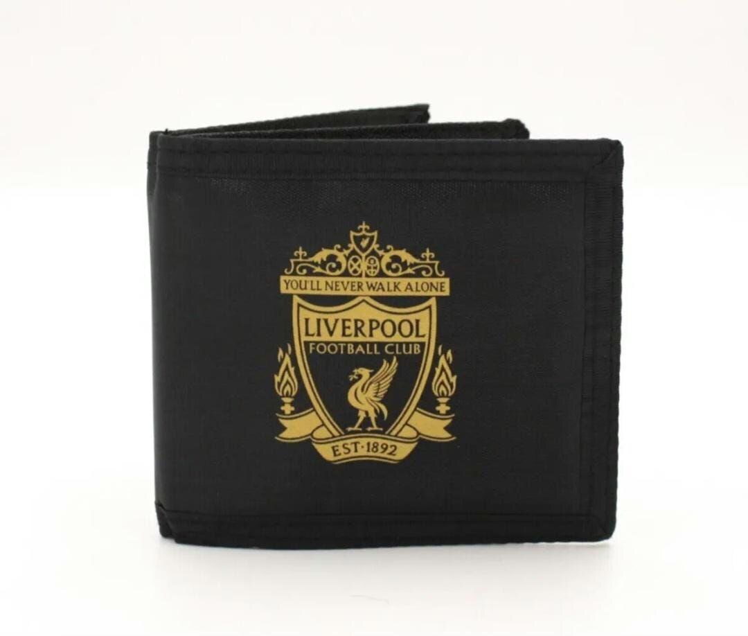 Liverpool Black and Gold Canvas Money/ Card Wallet - Club Card Design ...