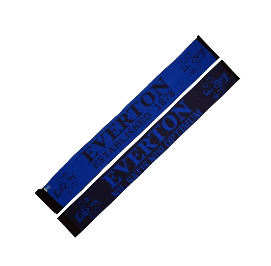 Everton Retro Style Woollen Scarf - Reversible - Etsy