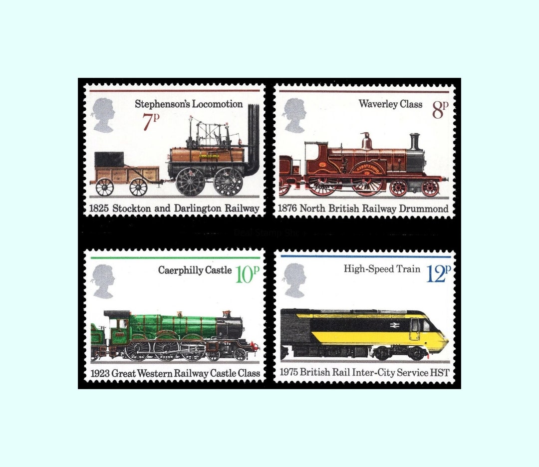 Vintage Railway Trains With Stephenson's Locomotion Steam Locomotive ...