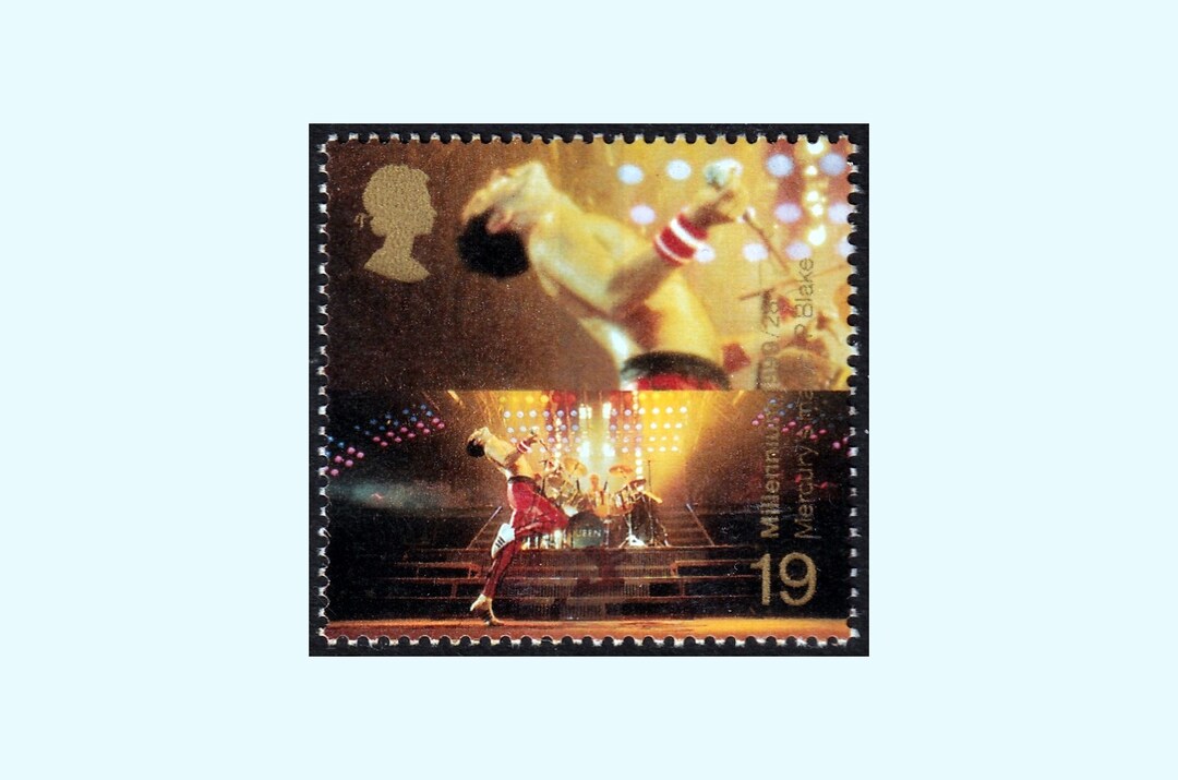 Freddie Mercury of Queen in Concert One Unused British Stamp - Etsy