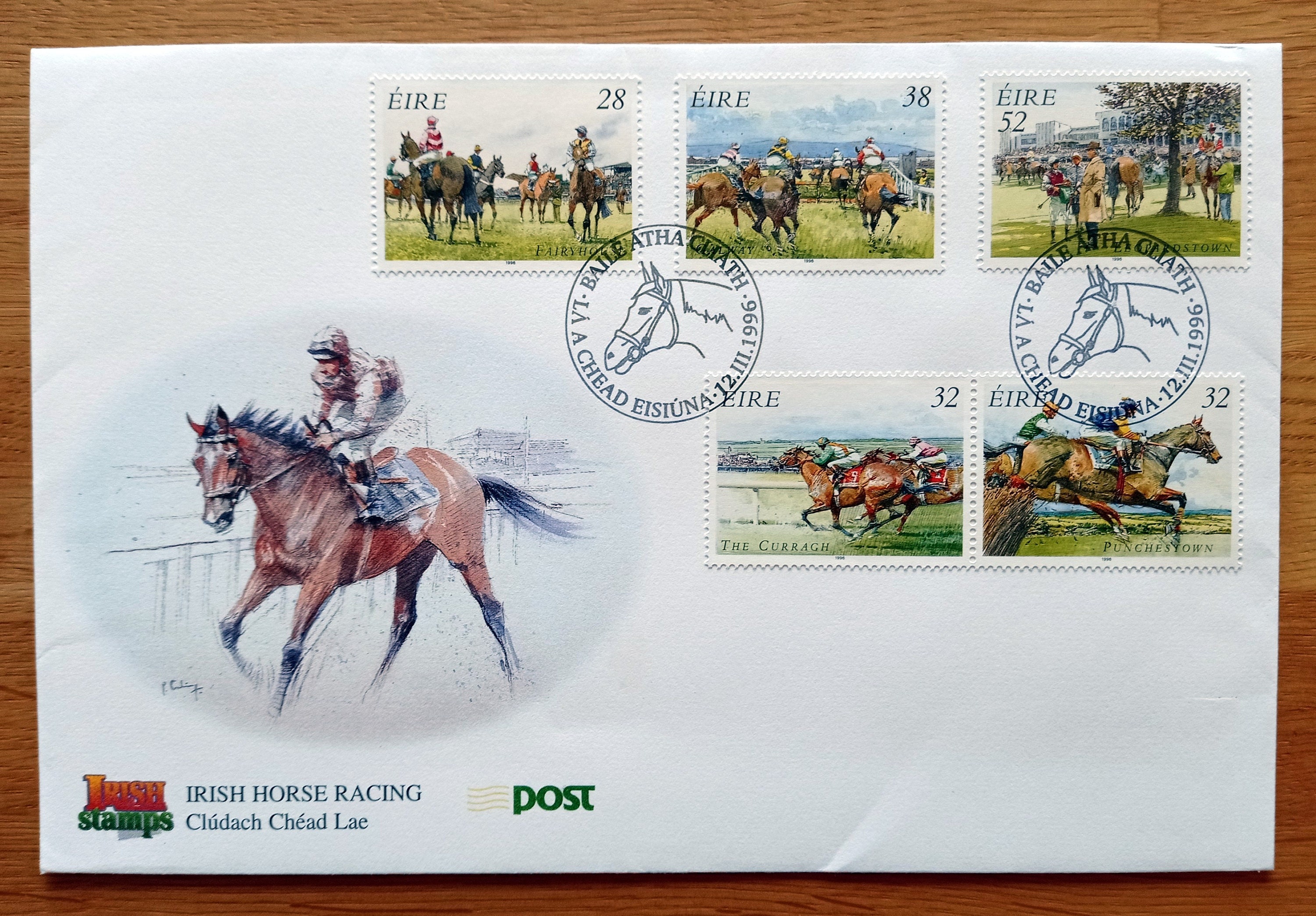 Irish Ireland Horse Racing Five Postage Stamps on First Day - Etsy Ireland