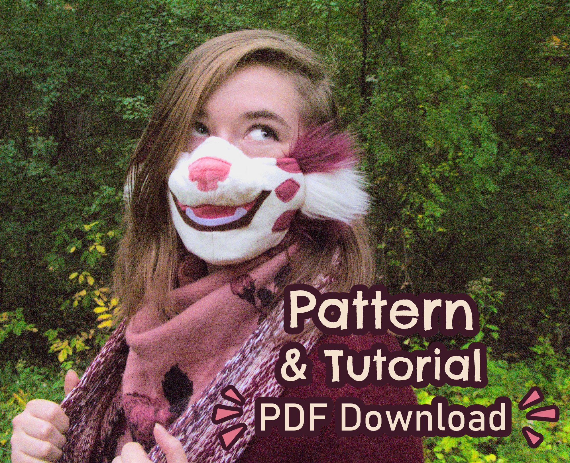 Plush Animal Mask Pattern [PDF Download] - Etsy