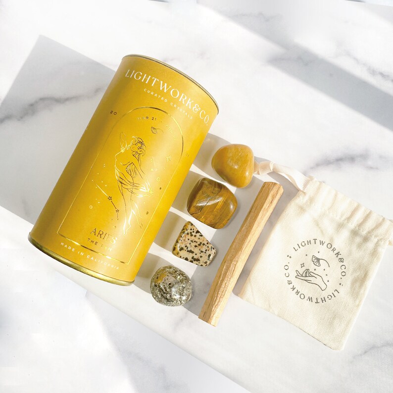 Aries Zodiac Sign Crystal Set Astrology Sign Kit Zodiac - Etsy