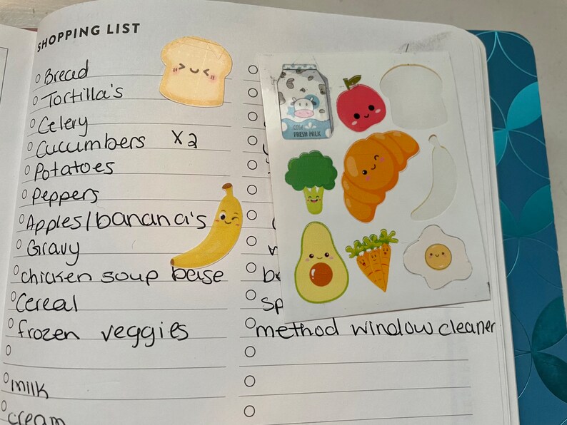 Grocery List Stickers - Etsy