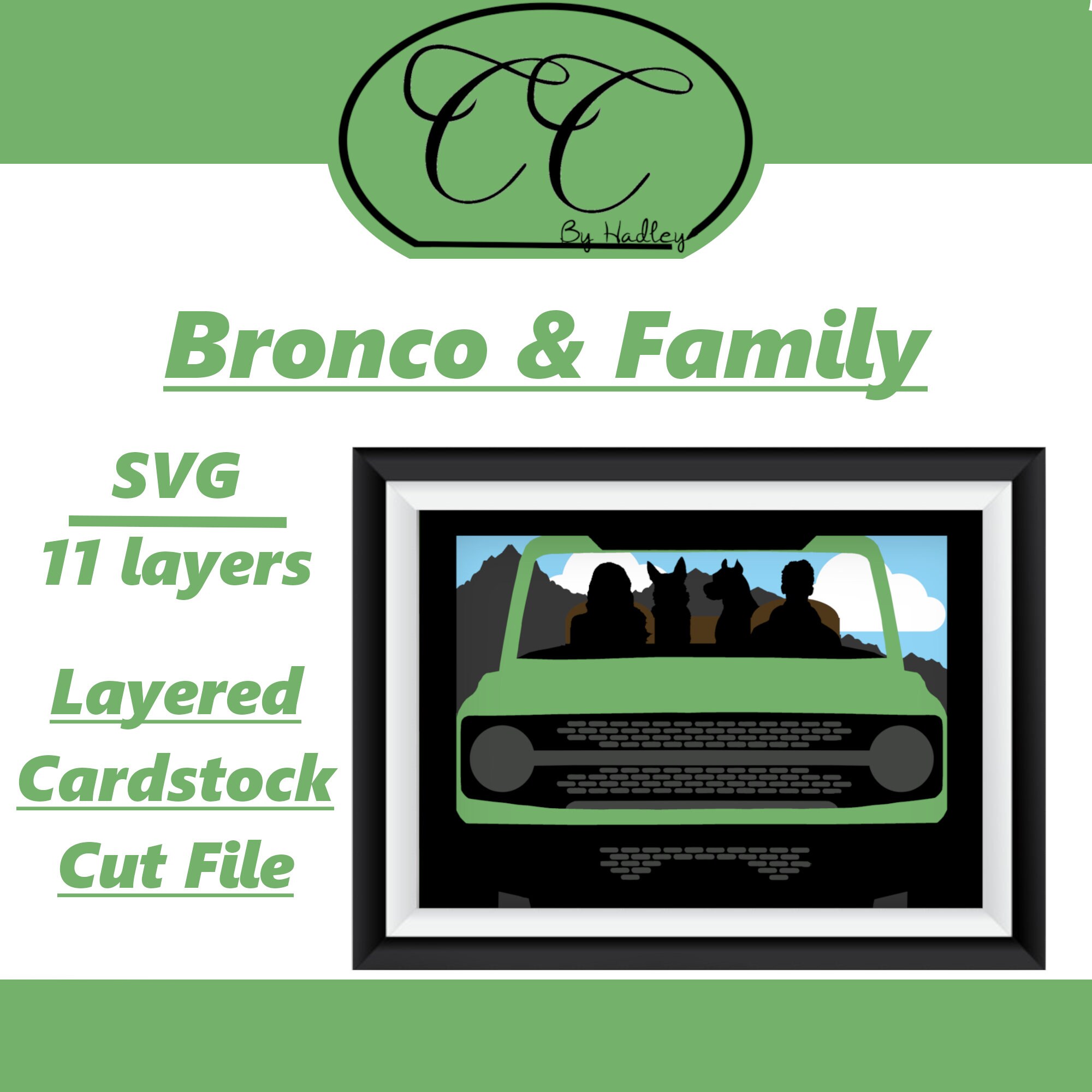 PERSONALIZABLE 3D Ford Bronco & Family SVG - for Cricut - Etsy
