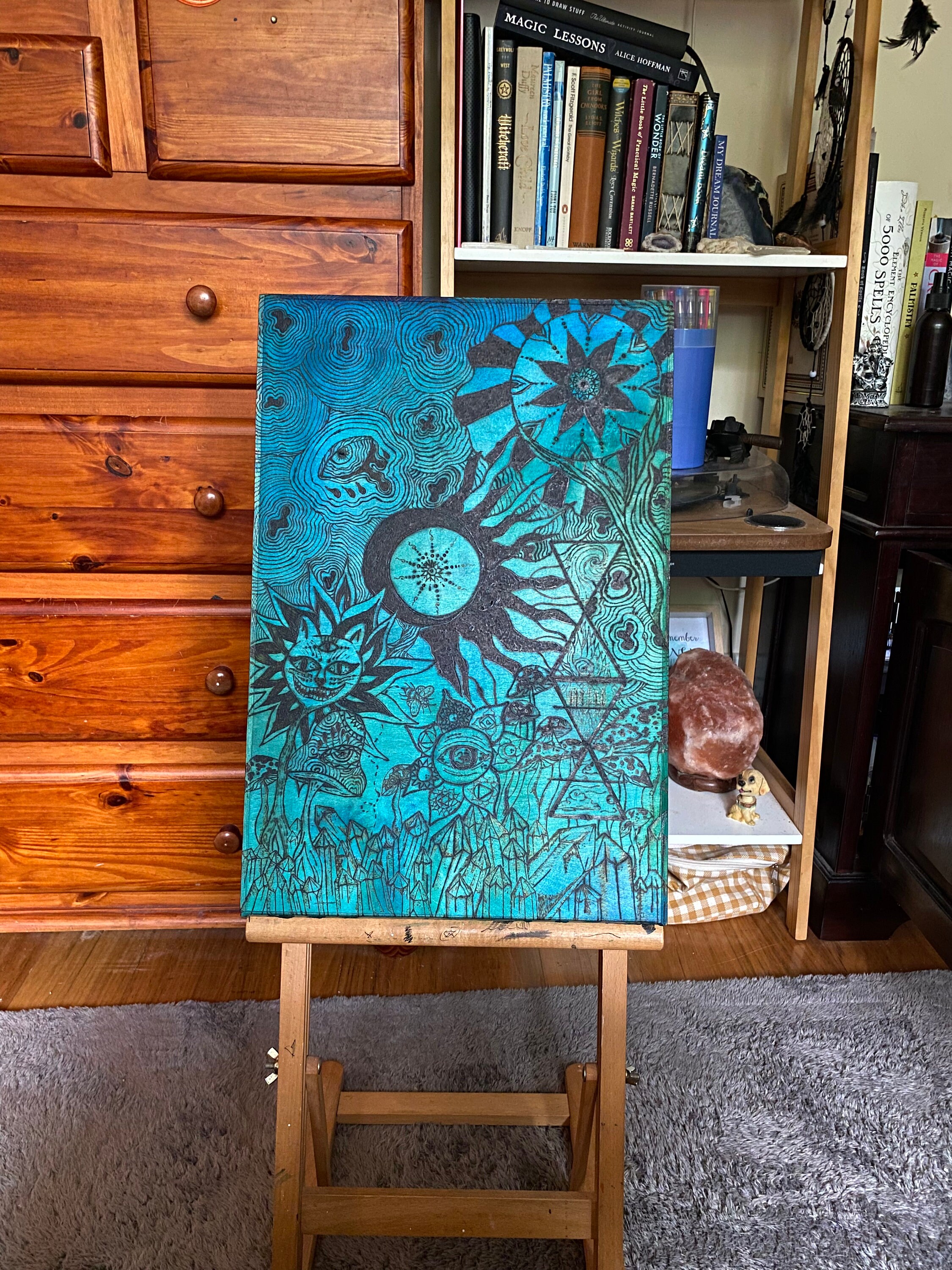 Trippy Wood Burning Art | Etsy