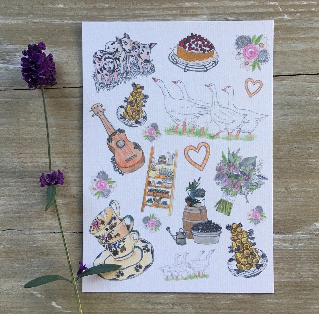 Printable Personalised and Illustrated Wedding Invitations/save the ...