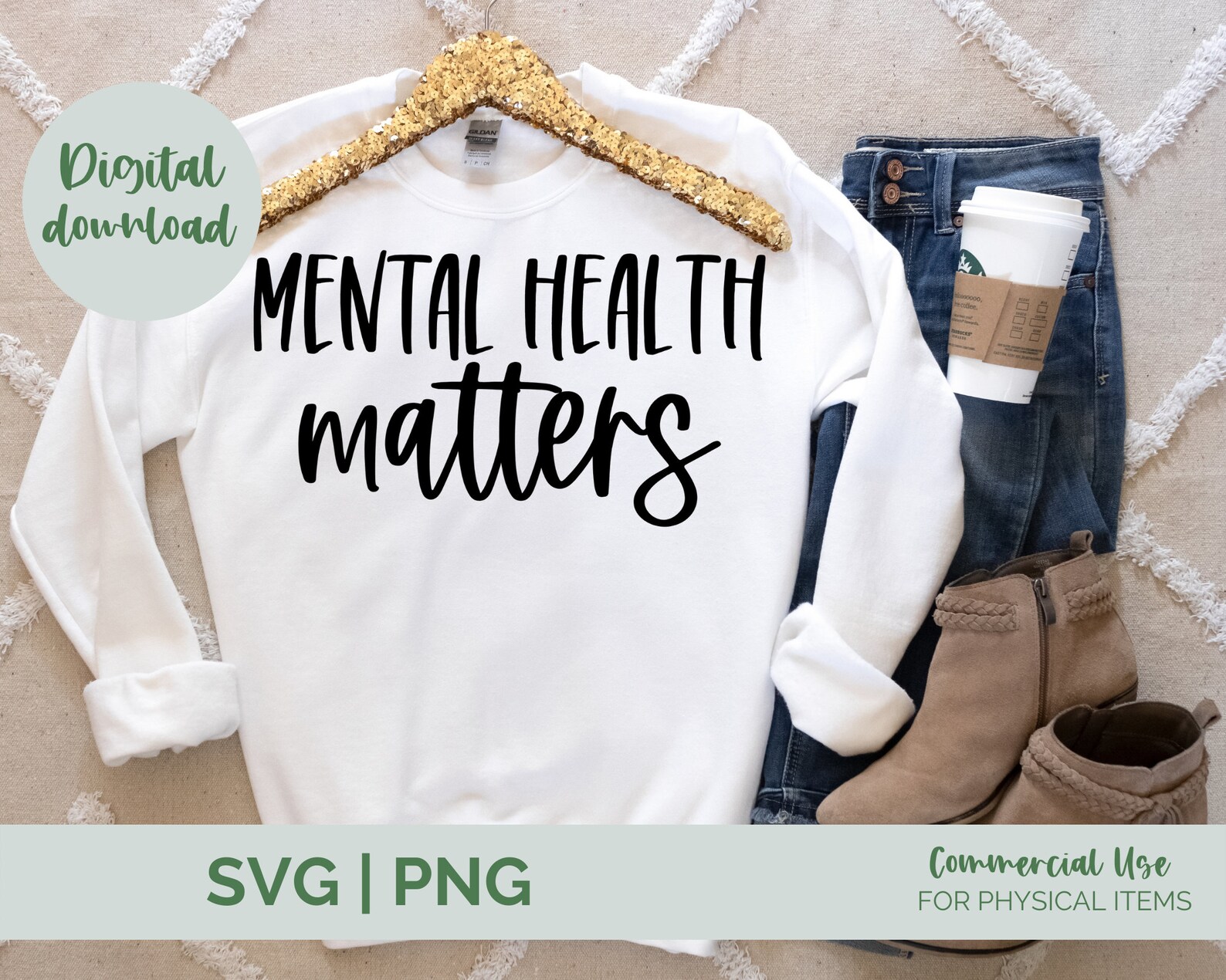 Mental Health Matters SVG PNG| Mental Health Awareness Svg| Positive ...