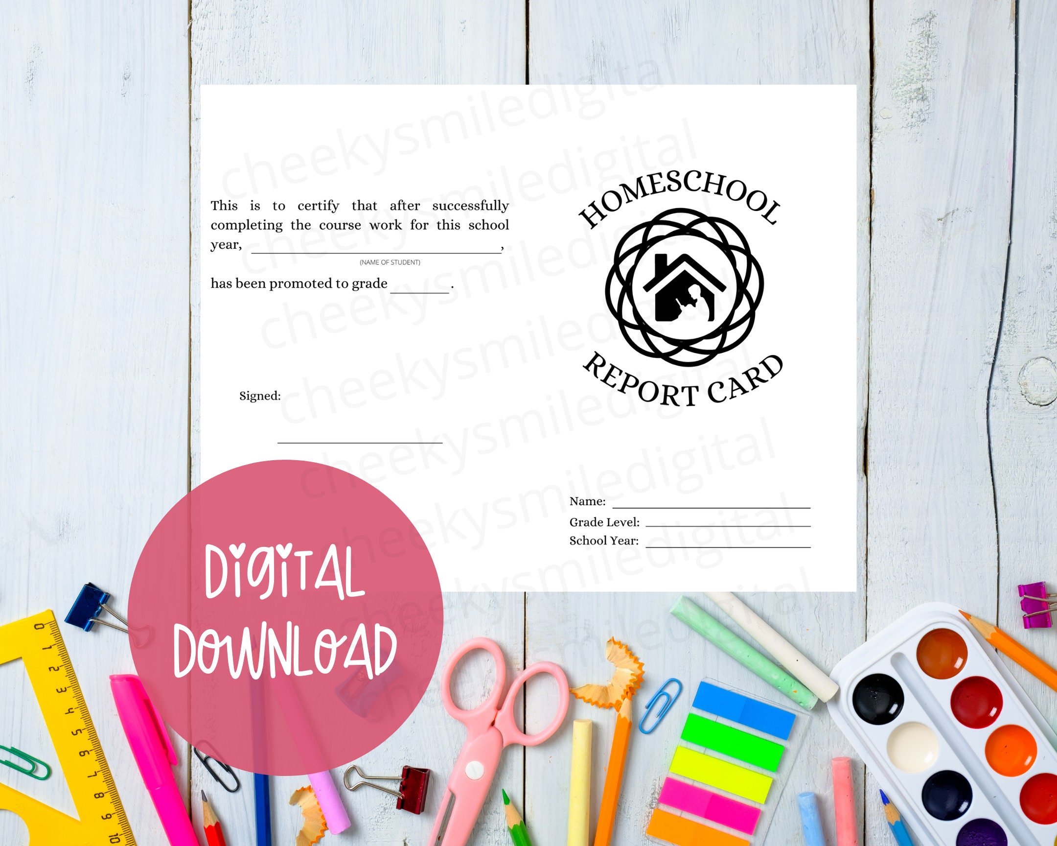 Homeschool Report Card Homeschool Progress Report Homeschool Academic ...