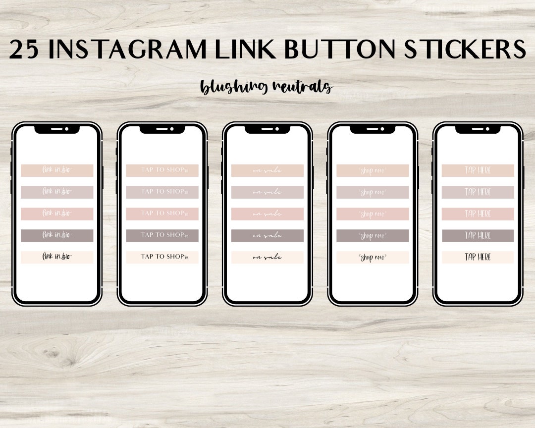 25 Instagram Link Button Stickers, Tap to Shop Link Stickers, Link ...