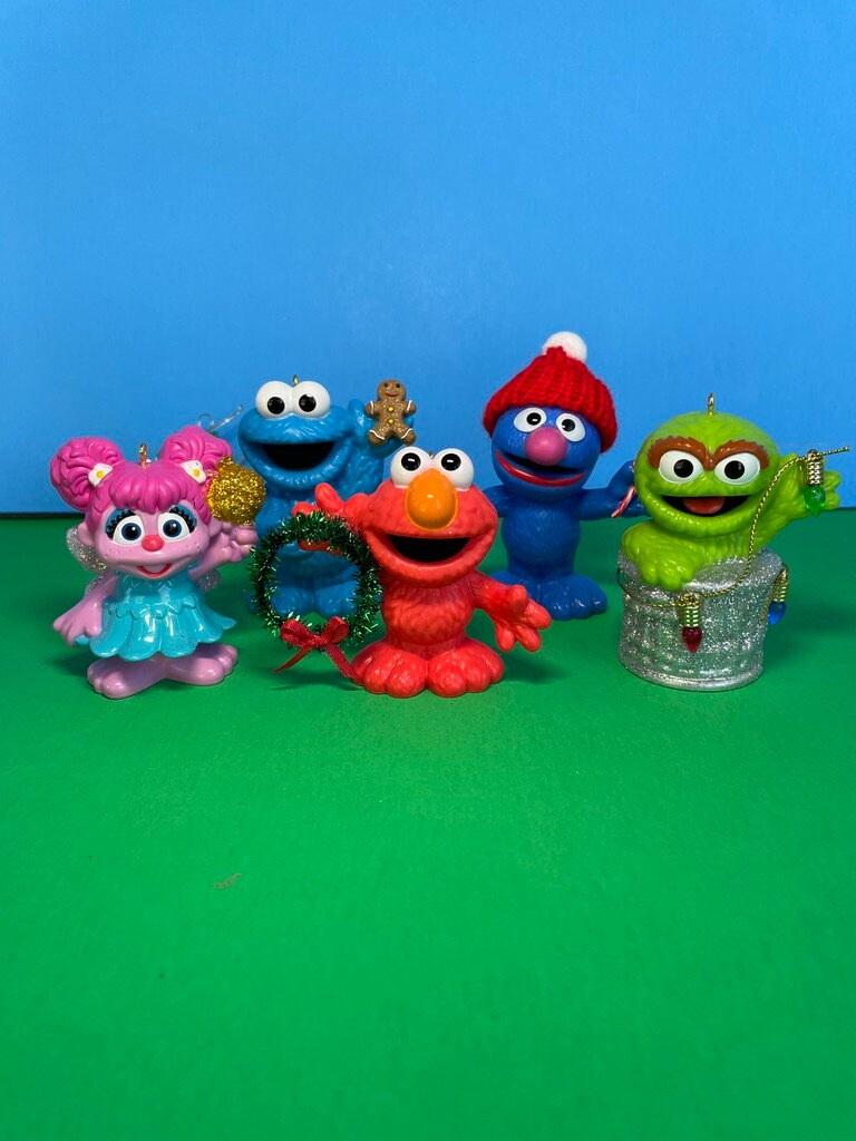 SESAME STREET MUPPETS Christmas Ornaments Set of 5 Licensed - Etsy