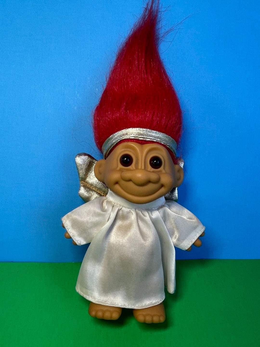 VINTAGE Christmas Angel Troll Doll by Russ Berrie 5 Holiday Toy in ...