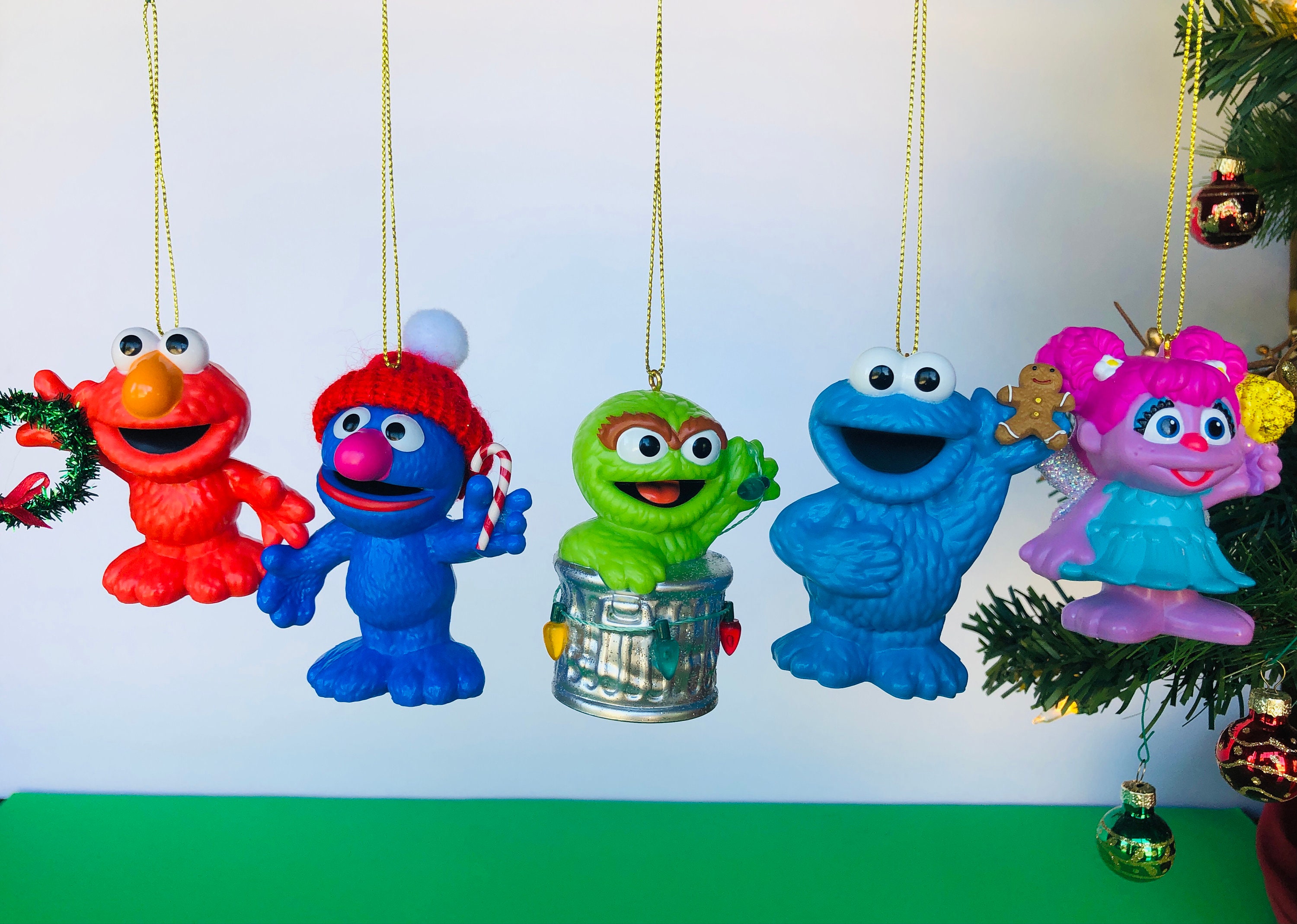 SESAME STREET MUPPETS Christmas Ornaments Set of 5 Licensed - Etsy