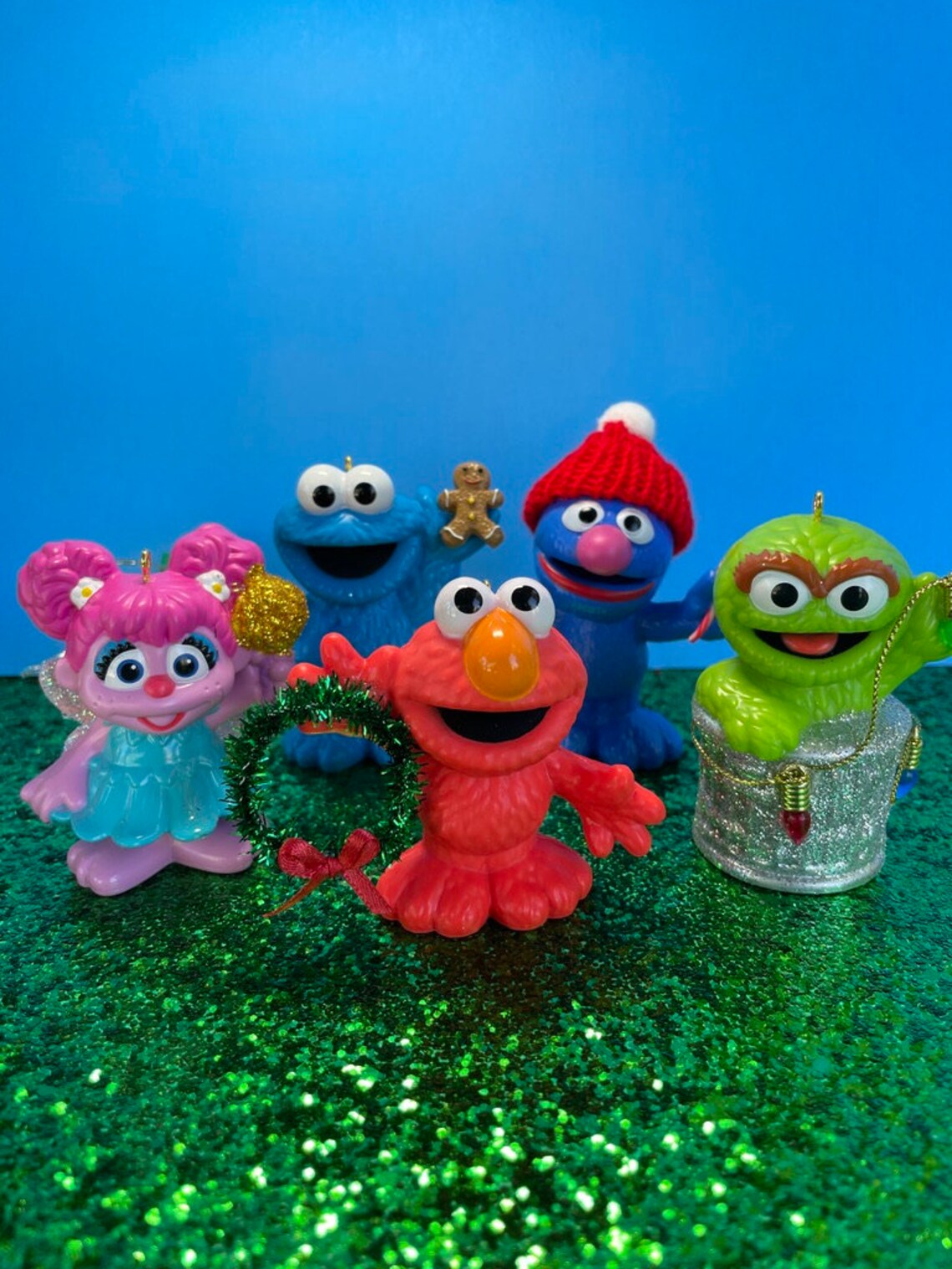 SESAME STREET MUPPETS Christmas Ornaments Set of 5 Licensed - Etsy