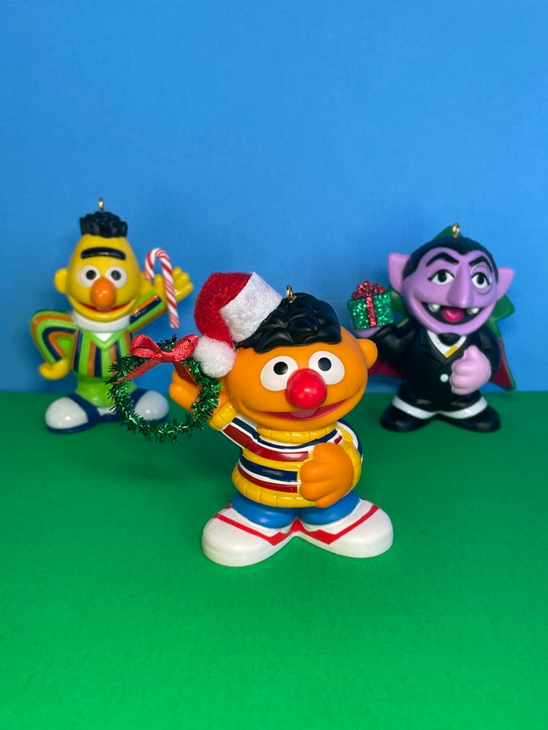 SESAME STREET MUPPETS Burt Ernie and the Count Toys Turned - Etsy