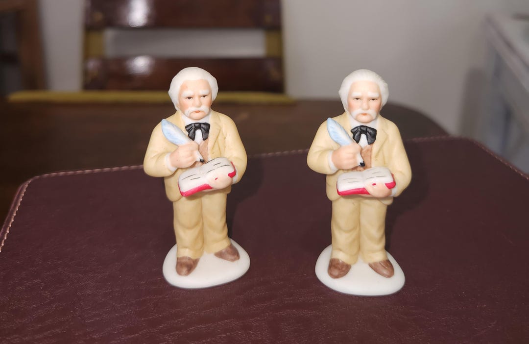 Set of 2 Vintage Lefton Figurine Mark Twain 1997 11276 - Etsy