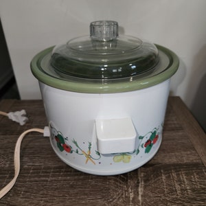 Vintage Sunbeam Slow Cooker Crock Pot 1.5 Quart Capacity White With ...
