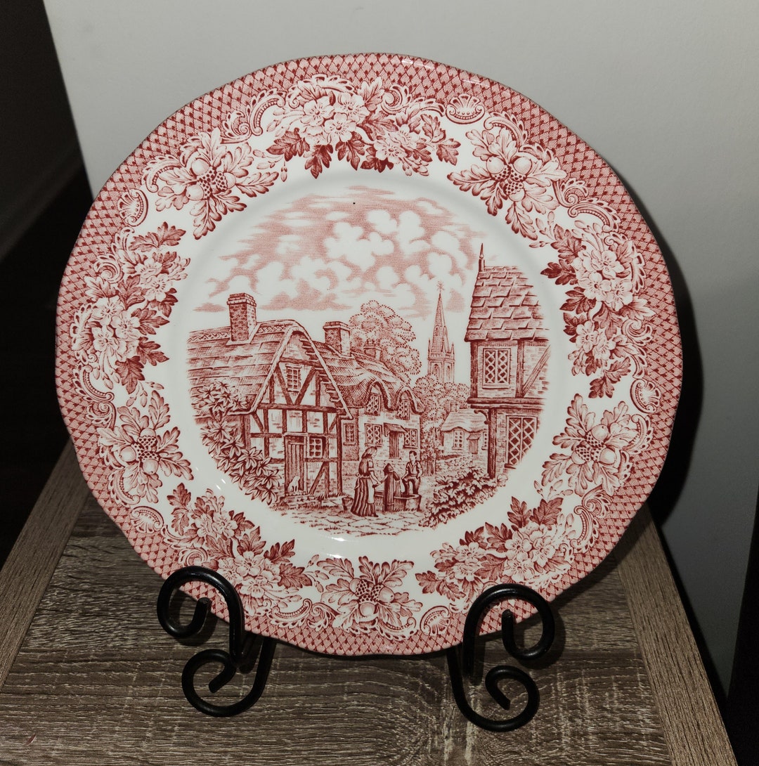 Beautiful Vintage Royal Art Village Scene Plate Made in England - Etsy