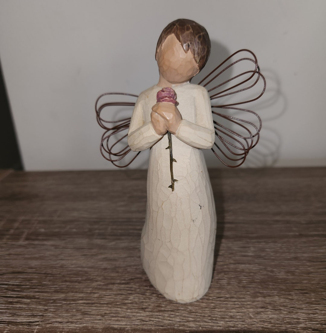 Vintage Willow Tree Figurine "loving Angel" With Single Rose ...