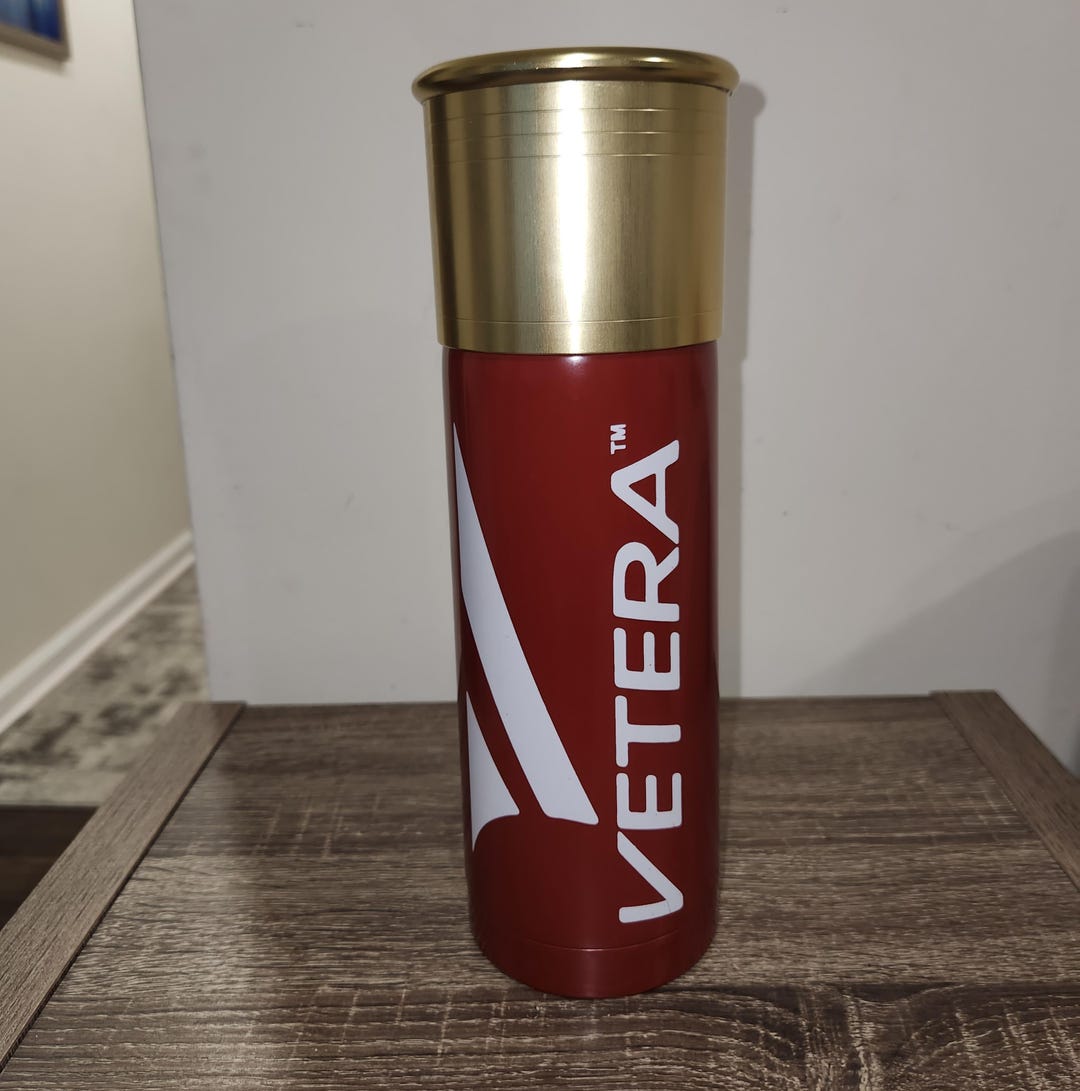 Vintage Buckshot Metal Thermos Bullet Shaped Shotgun Shell Red/gold ...