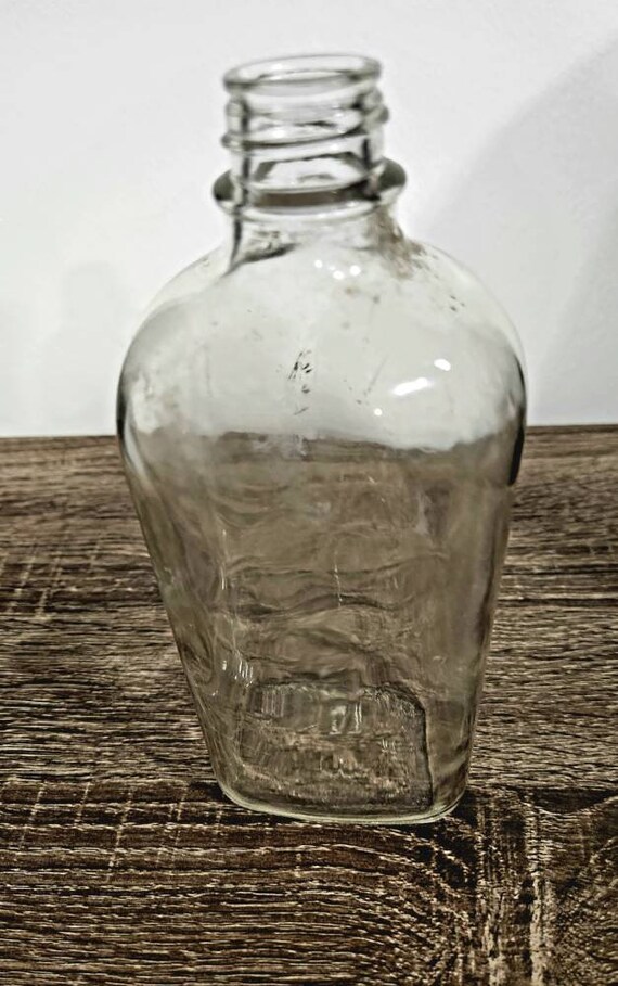 Old Square Bottle With Markings on the Bottom. | Etsy