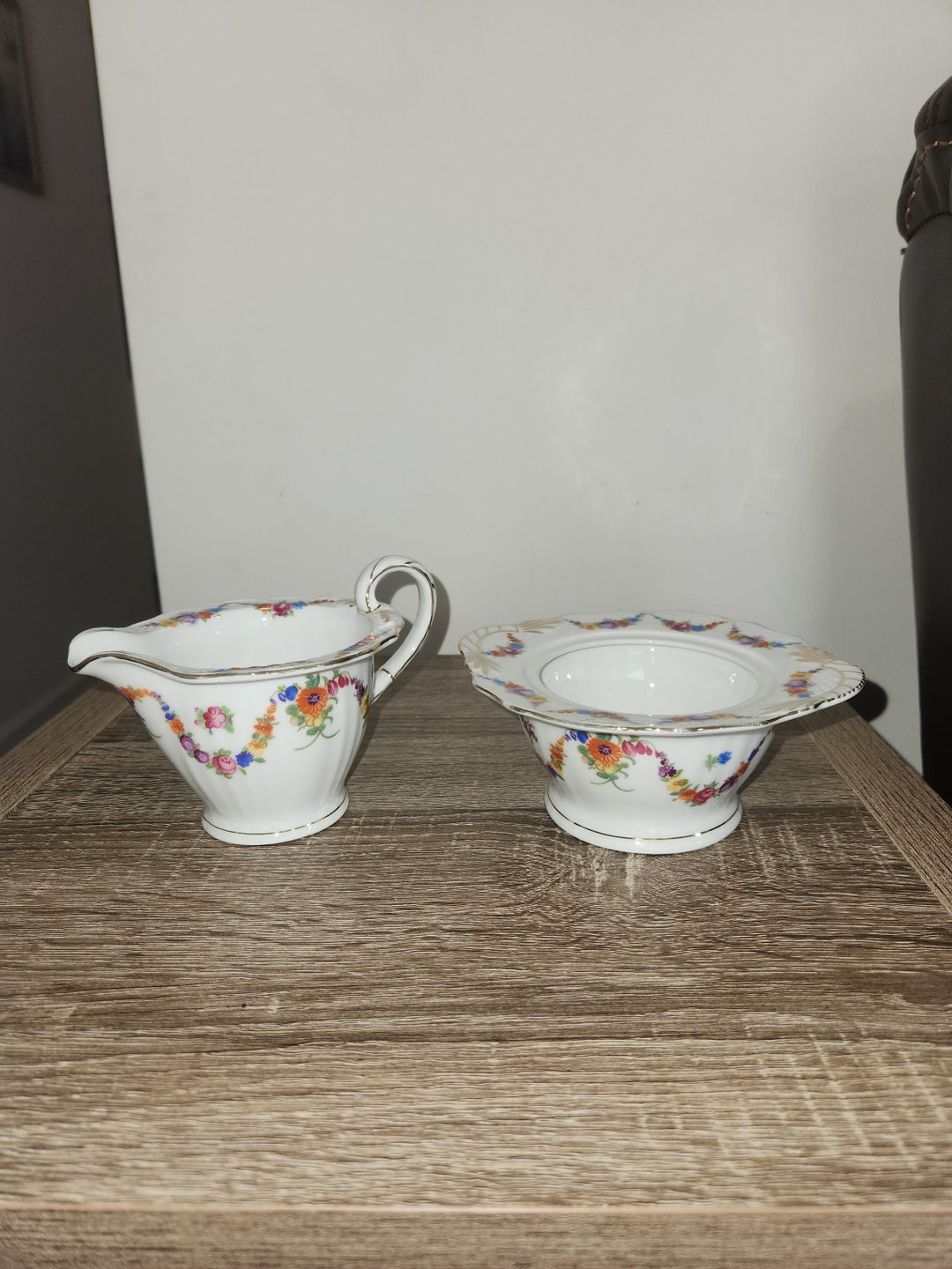 Beautiful Epiag Czechoslovakia Porcelain Floral Creamer and Sugar Bowl - Etsy