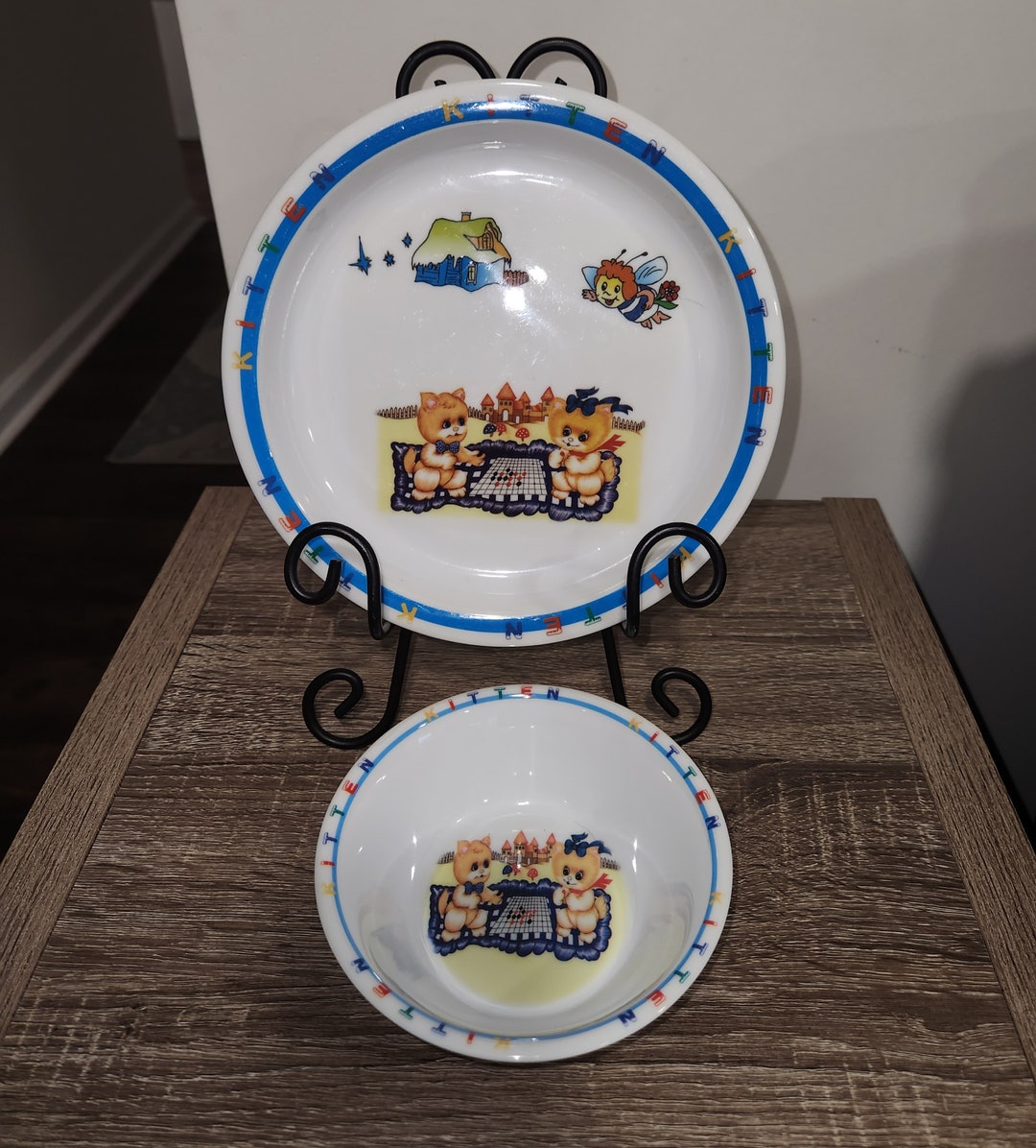 Set of 2 Melamine Wear Kids Plastic Dinnerware Set - Etsy