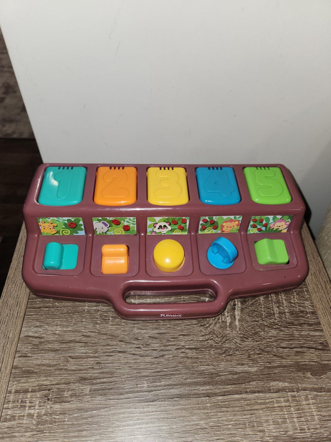Playskool Pop up Pals Baby Toy 1995 Jungle Safari Animal Purple Base ...
