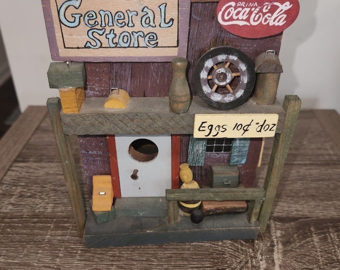 Wooden "general Store" Birdhouse - Etsy