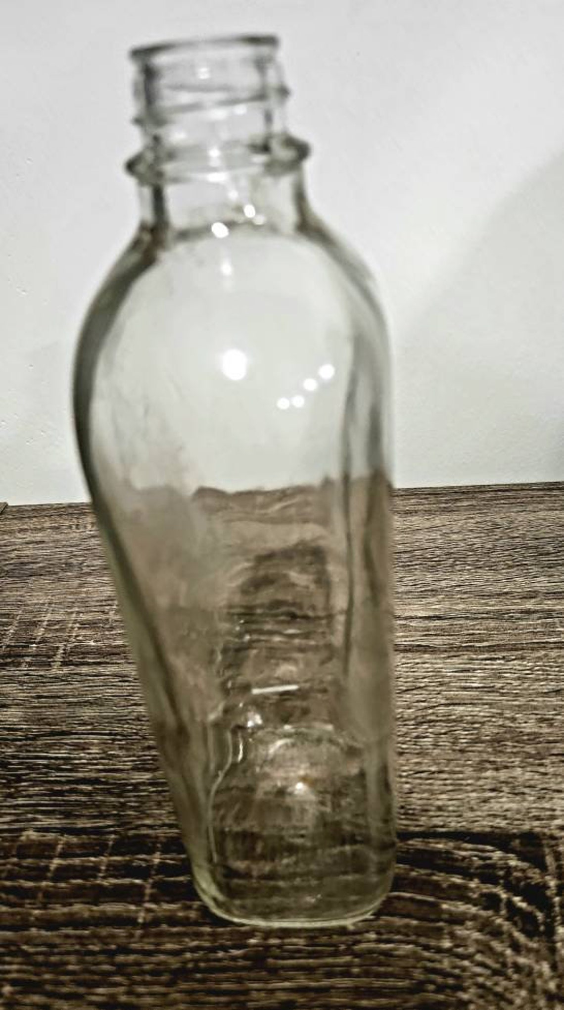 Old Square Bottle With Markings on the Bottom. | Etsy