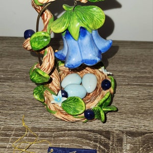 Jeanette Mccall icing on the Cake Bluebell With Nest & Bluebird Figure ...