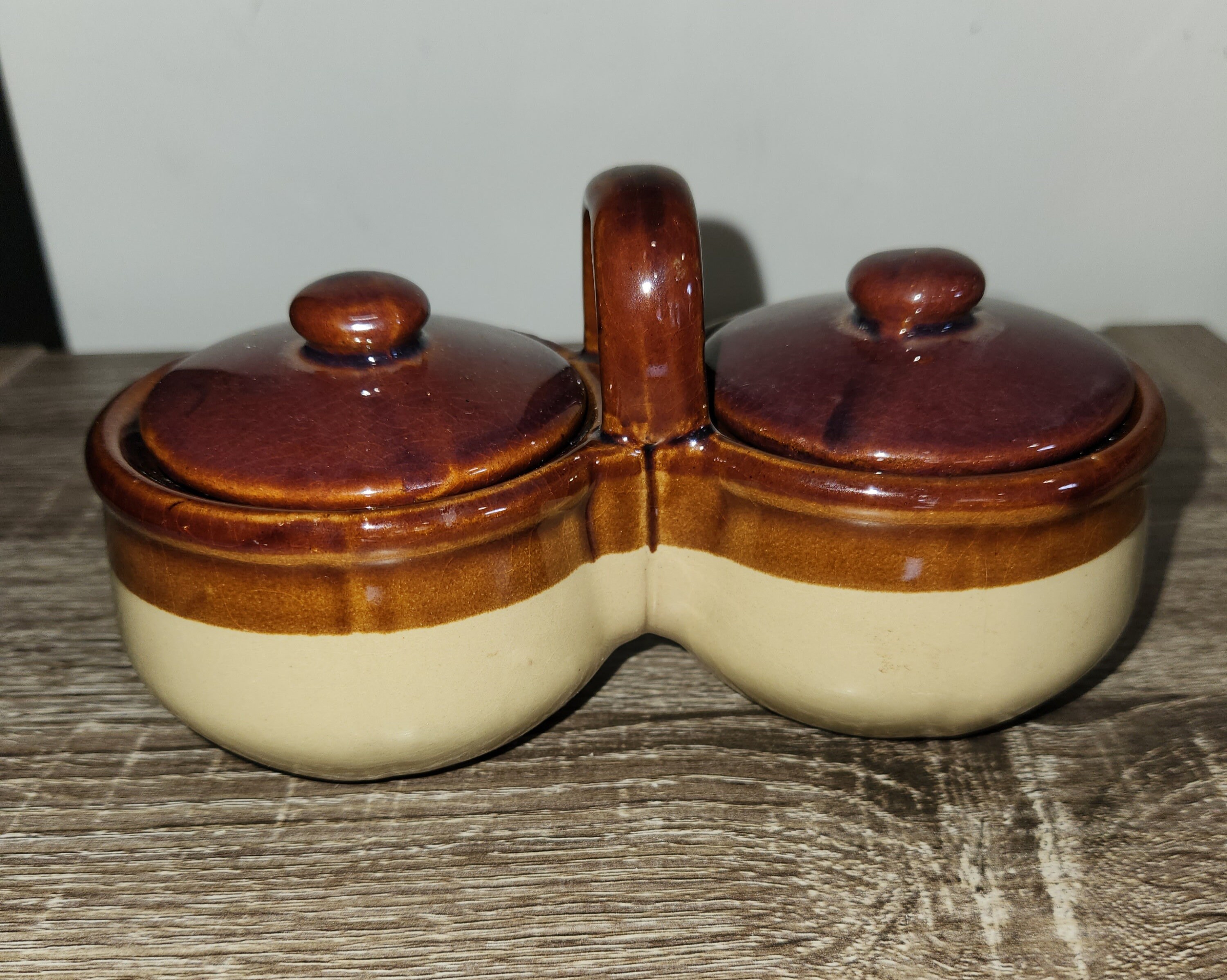 Vintage Stoneware Double Jam Container/ Pot With Lids - Etsy