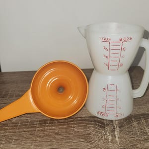 Tupperware Vintage Wet Dry Measuring Cup Double Stack 1 Cup With Handle ...