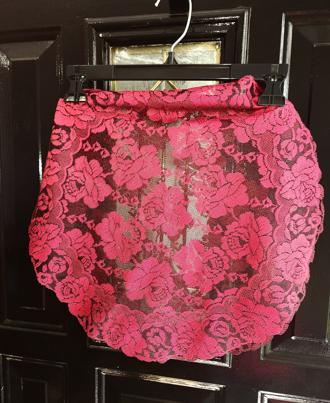 Set of 2 Red Lace Doilies Scalloped Edge - Etsy