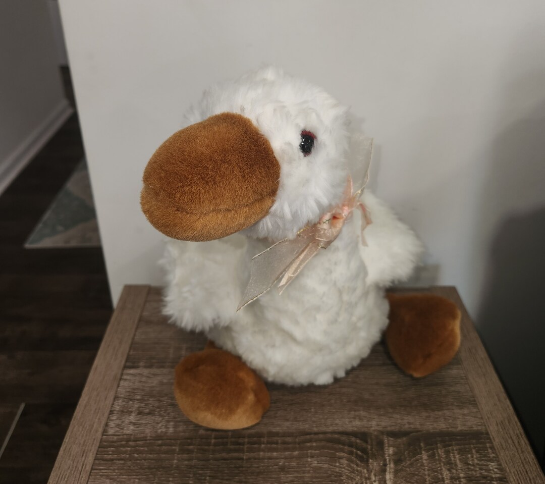 Vintage Walmart Springtime Goose Plush W/pink Bow - Etsy