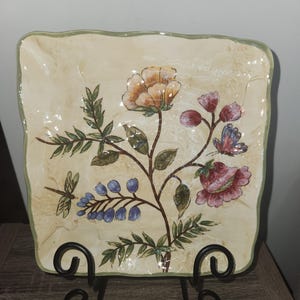 Vintage Set of 2 MAXCERA New Spring Bloom Salad Plate 8.5"square ...