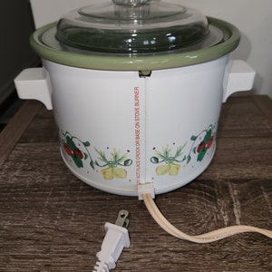 Vintage Sunbeam Slow Cooker Crock Pot 1.5 Quart Capacity White With ...