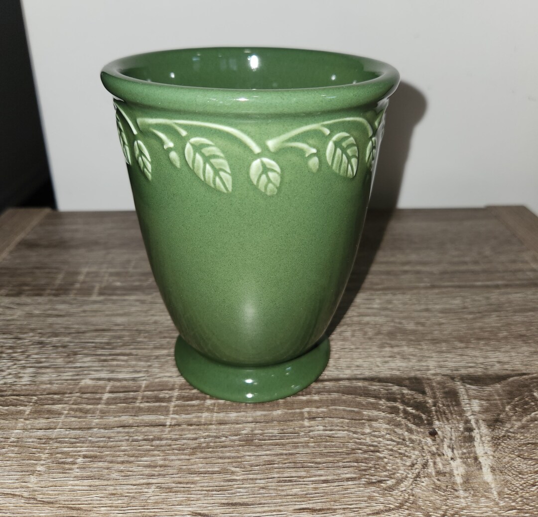 Beautiful Vintage Longaberger Pottery Sage Green Vase - Etsy