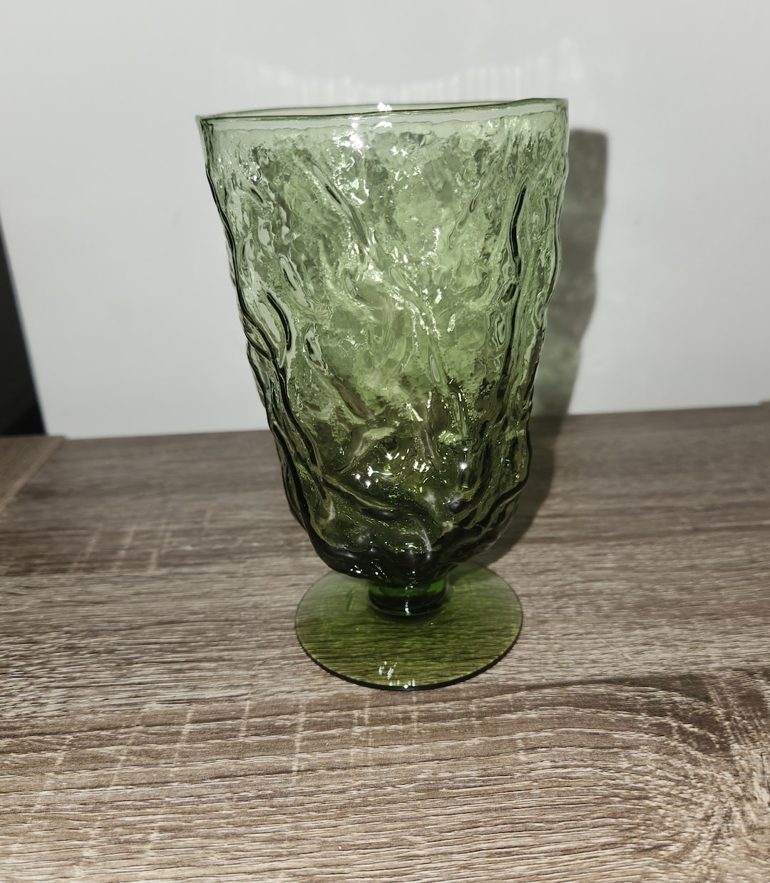 Avocado Green Textured Water Glass - Etsy
