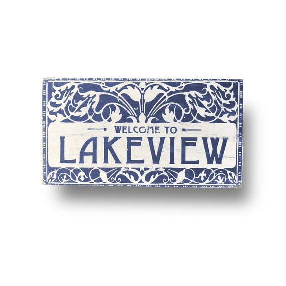 Chicago Lakeview Neighborhood 5x9 Inch Screen Printed Wooden | Etsy