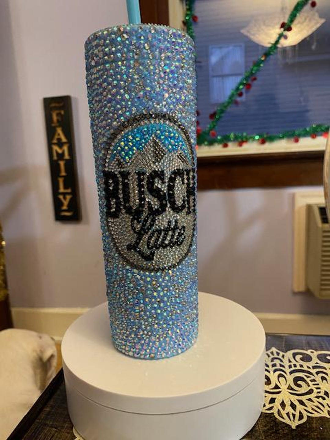 Rhinestone Busch Latte Tumbler - Etsy