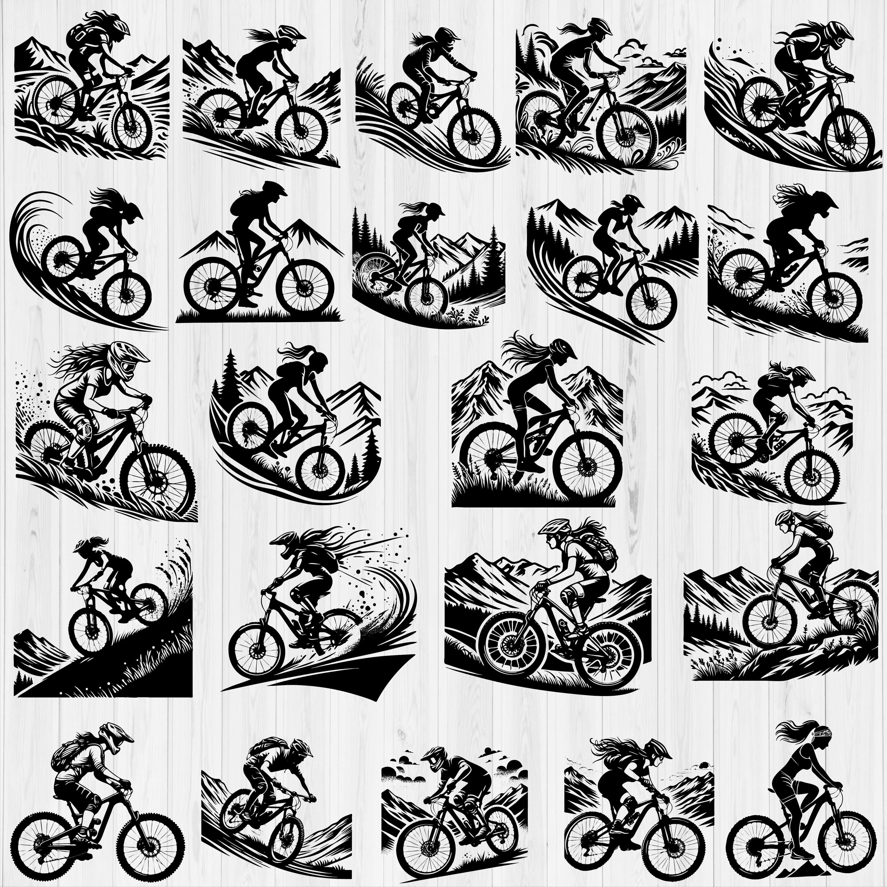 112 MTB Graphics SVG Bundle - Mountain Bike Svg Bundle - Mountain Bike ...