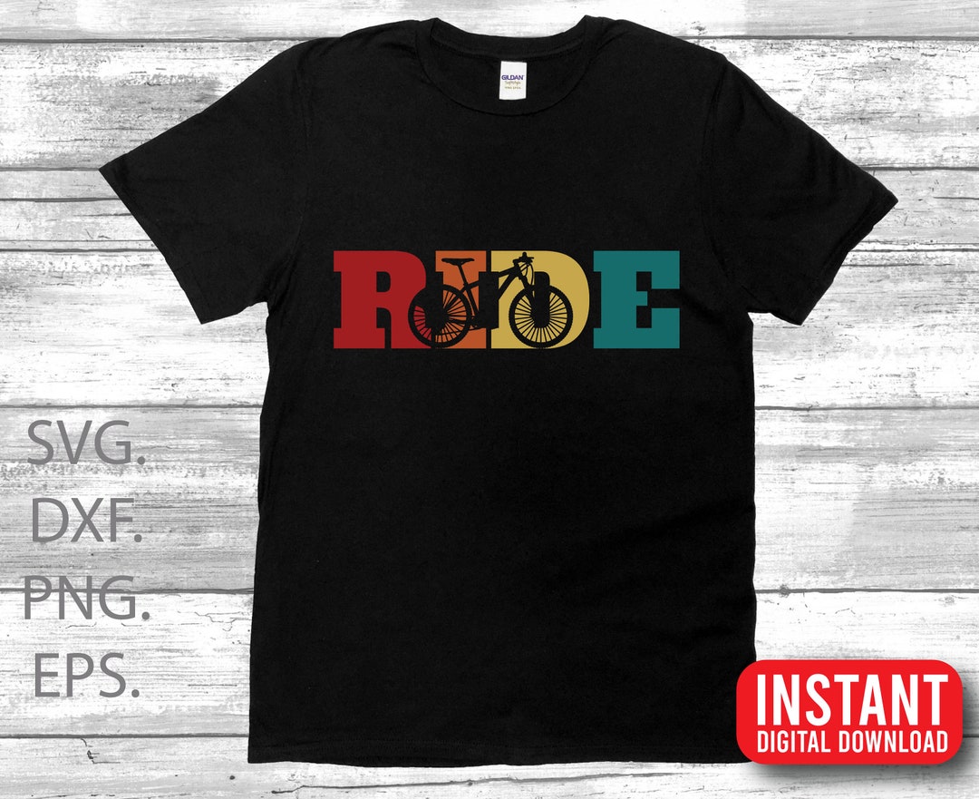 MTB Retro Ride SVG: Cyclist Graphics Design (digital Download) - Etsy