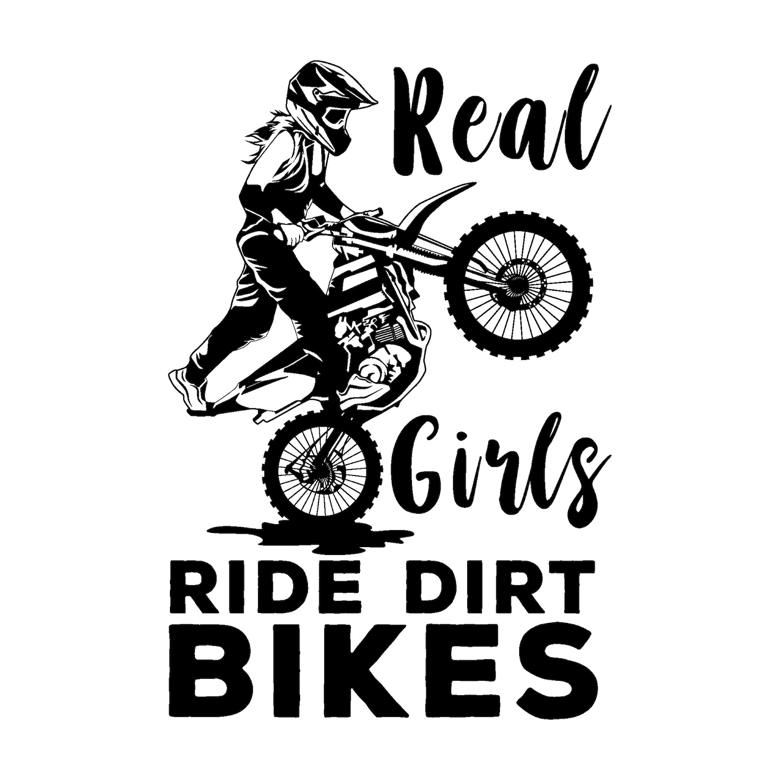 Dirt Bike SVG Moto Cross Svg Files Real Girls Ride Dirt Bike | Etsy