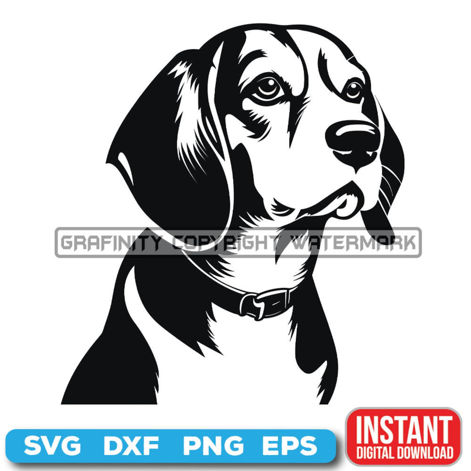 Beagle SVG Beagle Vector SVG 05 Beagle Head Vector Art - Etsy